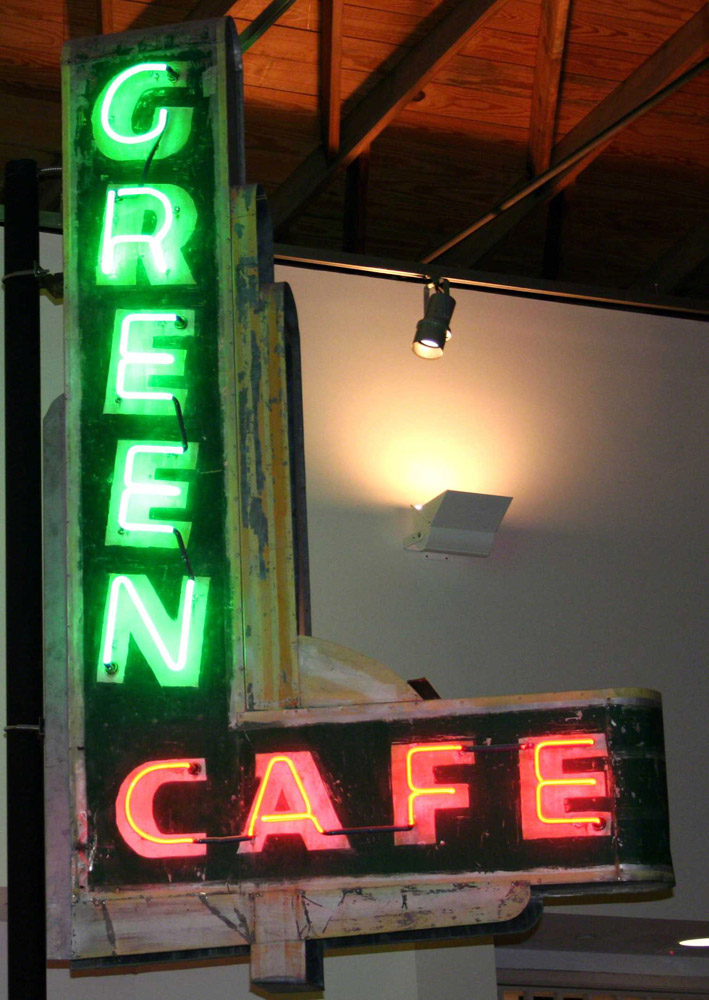 Green Cafe Sign at Big Bend Museum, a memory from times past - Alpine ...