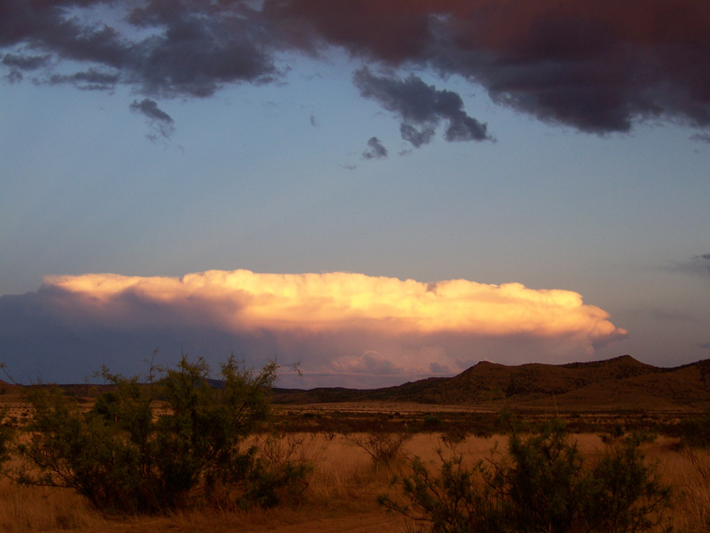 Evening thunderhead passing to the south of Alpine - Alpine ...