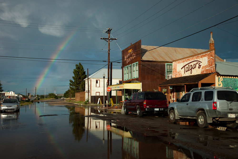 Following an afternoon storm in Alpine, a rainbow forms - Alpine ...