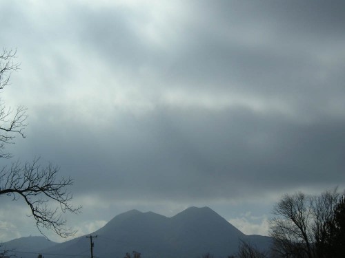 Twin Peaks during Snow Showers - Alpine, TexasAlpine, Texas