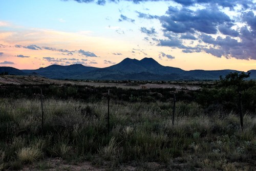 The Twin Peaks at Sunset | Alpine, Texas