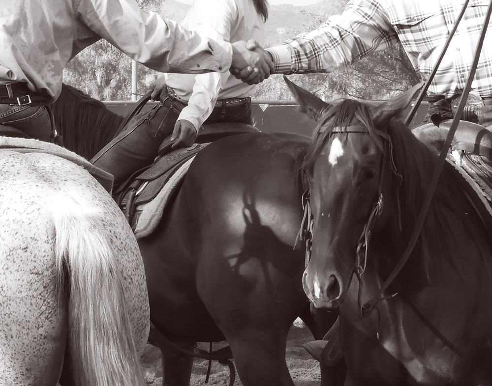 Cowboy Handshake - Cutting Horse Competition, Big Bend Ranch Rodeo ...