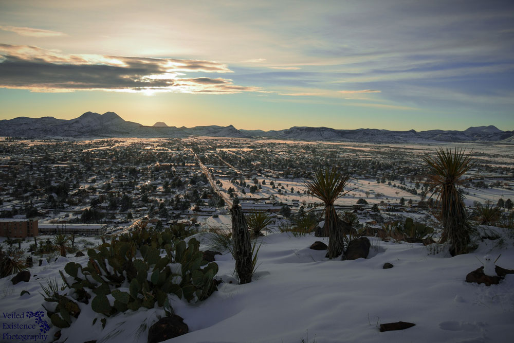 Sunset in the Snow - Alpine, TexasAlpine, Texas